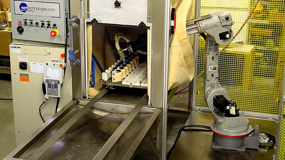 Robotic Wet Blasting - Automated Wet Blast Equipment | Midvale Industries